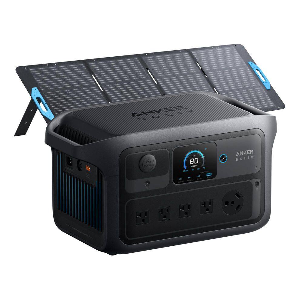 Anker SOLIX C2000X Gen2 2,400W Output 2,048Wh Push Button Start Solar ...