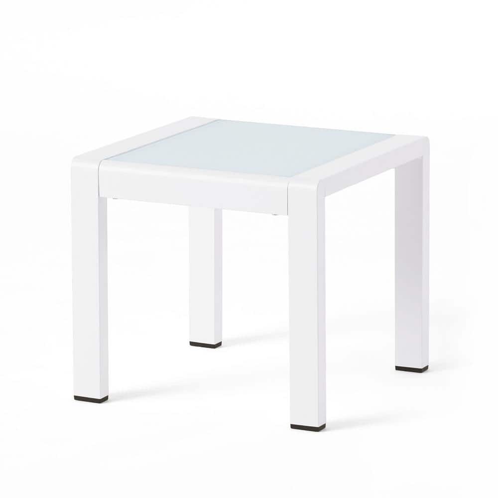 Cape Coral White Aluminium Outdoor Accent Side Table. XT-65810.00WHI ...