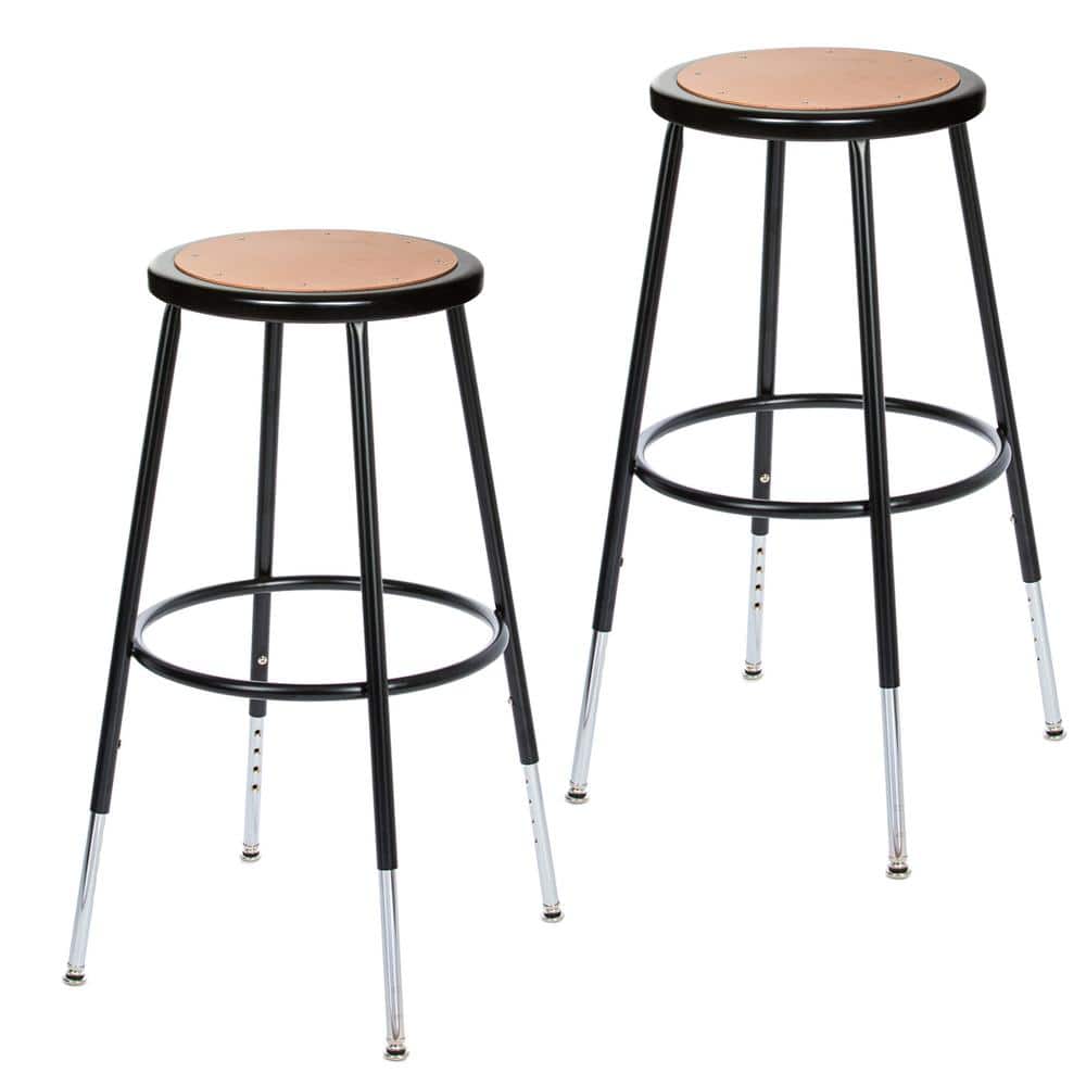 HAMPDEN FURNISHINGS Flynn 33 in. Height Adjustable Stool Masonite Wood ...