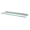 Wallscapes Glacier 48 in. W x 12 in. D Clear Glass Shelf with Silver ...
