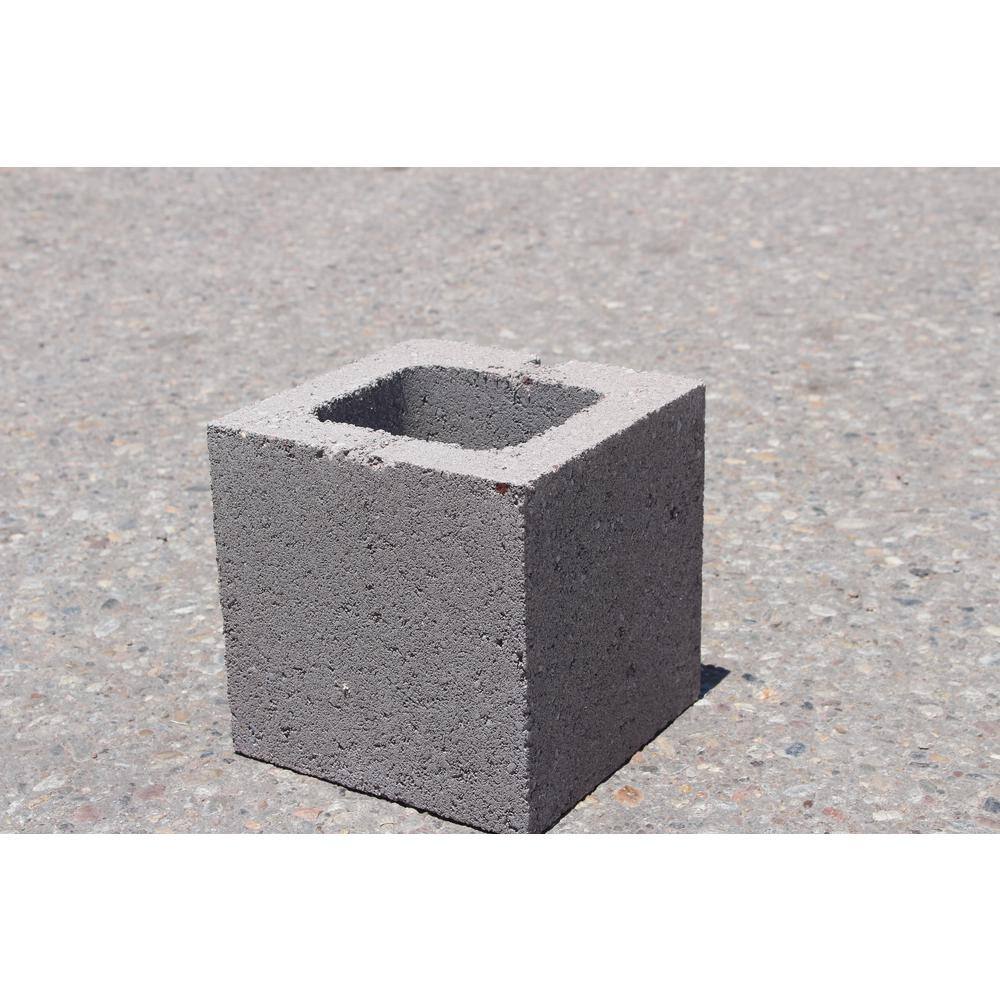 Southwest Block 8 in. x 8 in. x 8 in. Smooth Cinder Half Block-Medium ...