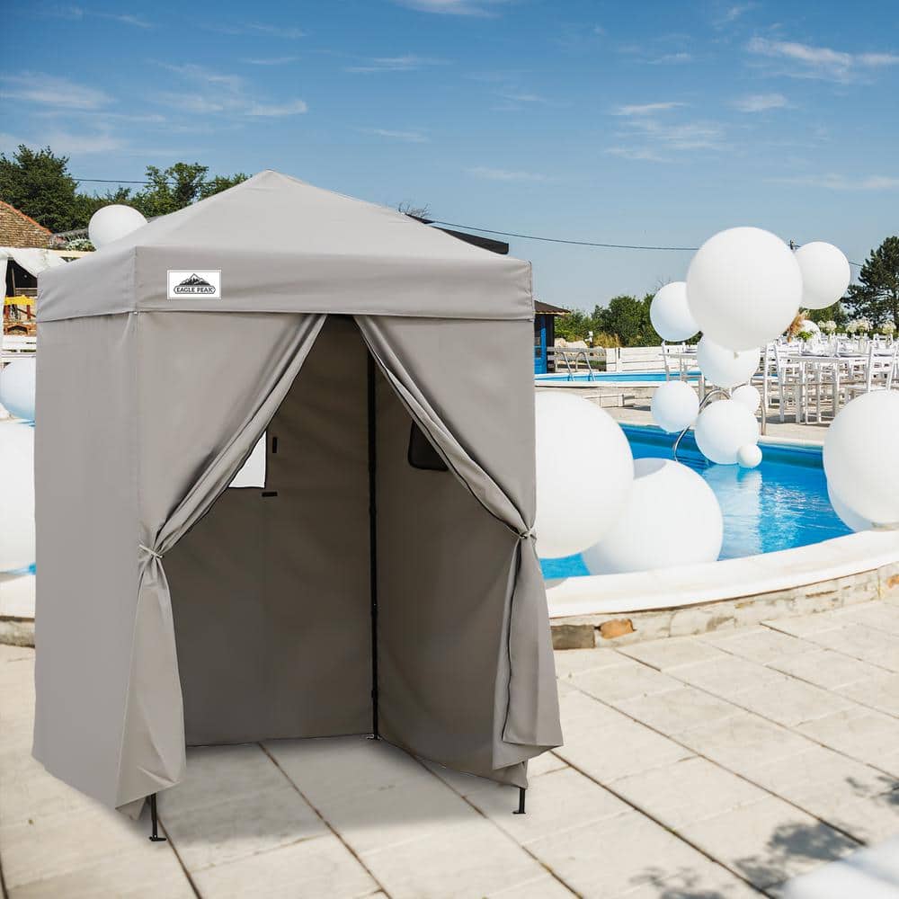 EAGLE PEAK 5 ft. x 5 ft. Pop Up Privacy Tent Foldable Outdoor Portable ...