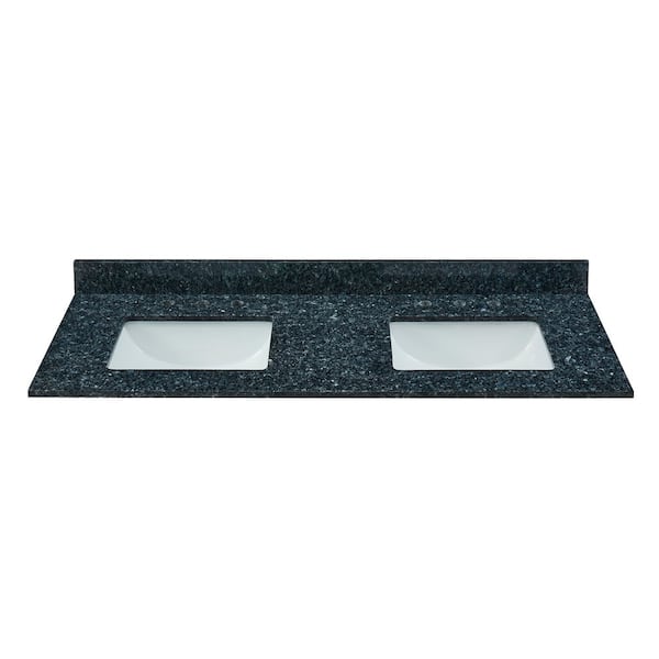 Tile and Top Tile and Top 61 in. W x 22 in. D Granite White Rectangular ...