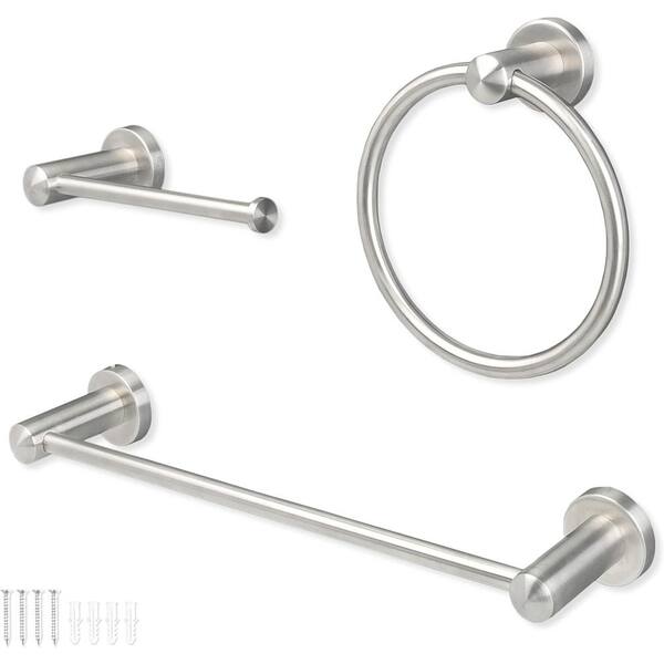 CLAVIE 3-Piece Set of Waste Baskets with Pop-up Lid in Black HD-WBC-BL ...