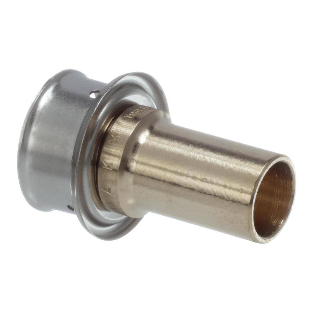 Viega PureFlow 3/4 in. Press x 1/2 in. FTG Zero Lead Bronze Adapter (10-pack) 97535 - The Home Depot