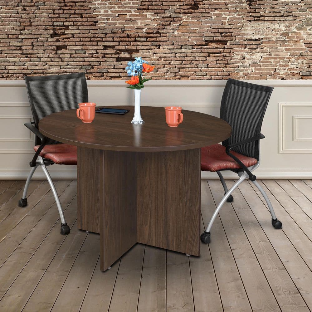 Regency Legacy 42 in Neo Walnut Round Conference Table Desk LCTR42NW ...