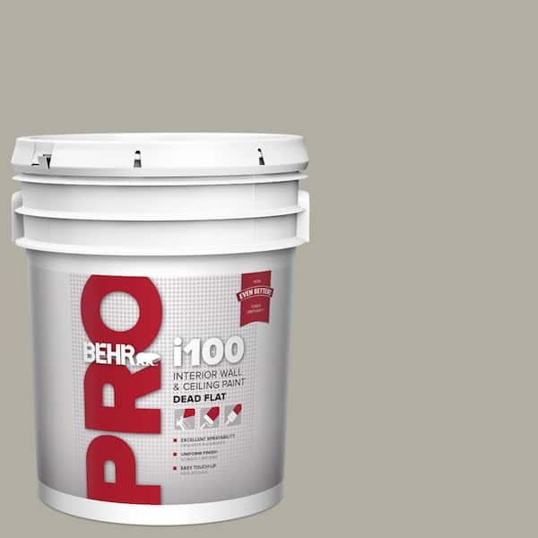 BEHR PRO 5 gal. #790D-4 Granite Boulder Dead Flat Interior Paint ...