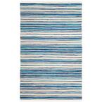 SAFAVIEH Rag Rug Black/Multi 6 ft. x 9 ft. Striped Gradient Area Rug ...