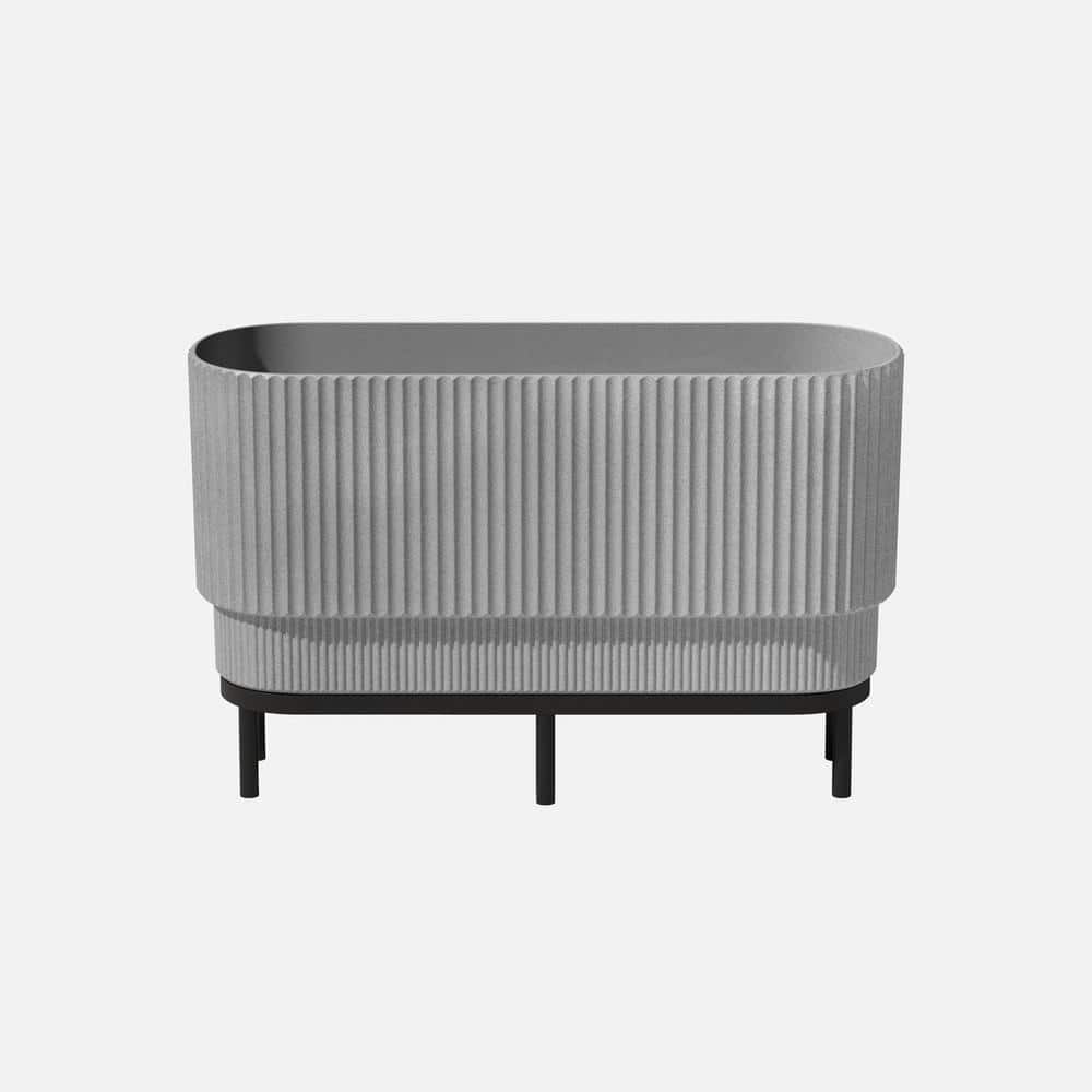 Veradek Demi Extra Large Gray Plastic Raised Rectangular Planter with ...