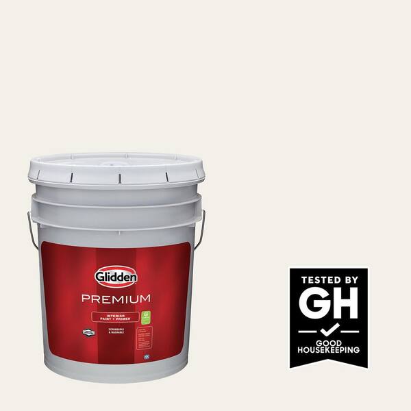 Glidden Premium 5 gal. PPG0998-1 Cotton Tail Semi-Gloss Interior Latex ...
