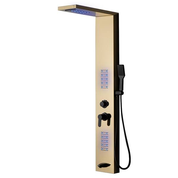 BWE 2-Jet Rainfall Shower Panel System with Rainfall Waterfall Shower ...