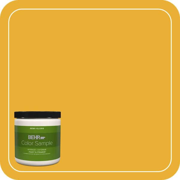 BEHR PREMIUM PLUS 8 oz. #P280-7 Midsummer Gold Semi-Gloss Interior ...