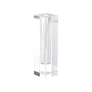 HomeRoots 10.5 in. Clear Crystal Cylinder Decorative Vase 2000375829 ...
