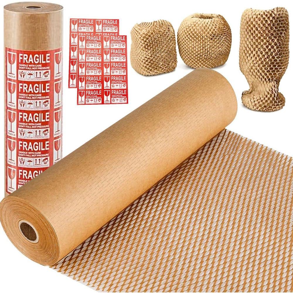 15x300' Eco Friendly Honeycomb Packing Paper Roll for Shipping ...