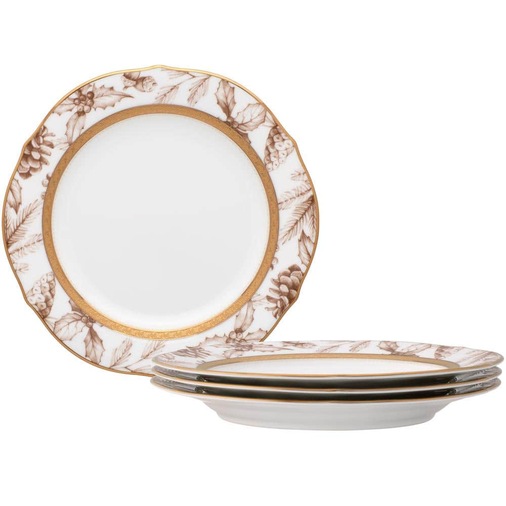 Noritake Charlotta Gold 9 in. (Gold) Porcelain Holiday Harvest Accent ...