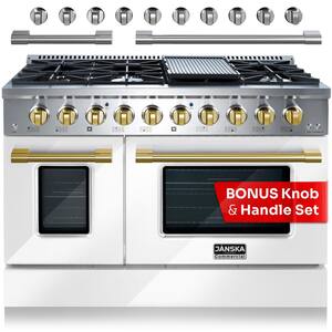 JANSKA Professional Series 48 in. 6.7 cu. ft. 8-Burners Freestanding ...