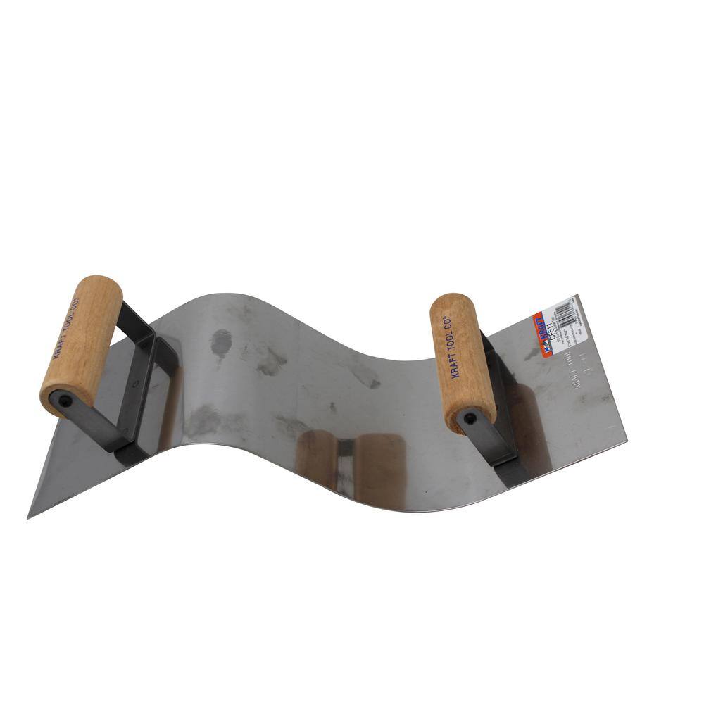 Kraft Tool Co. Stainless Steel Curb and Gutter Tool, 2 in.R Curb, 3 in ...