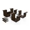 FORTRESS Inspire Railing Aluminum Brown Cap Rail Clips (Box of 4 ...