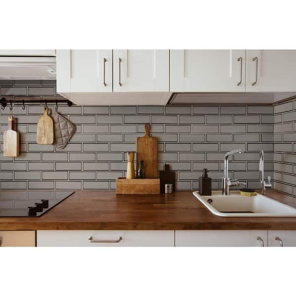 Backsplash - Subway - Brown - Tile - The Home Depot