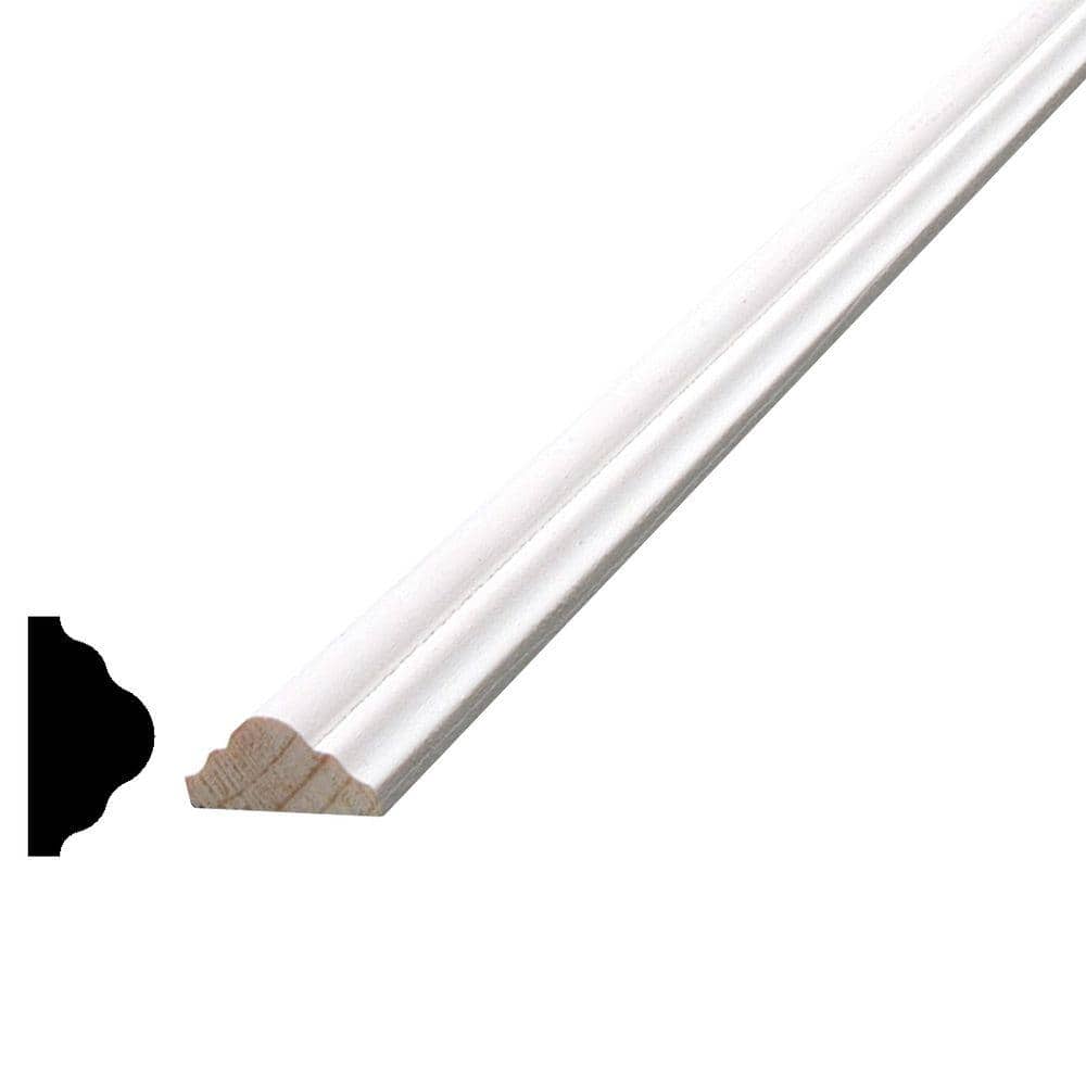 Alexandria Moulding 3/8 in. x 3/4 in. x 84 in. Primed Pine Finger ...