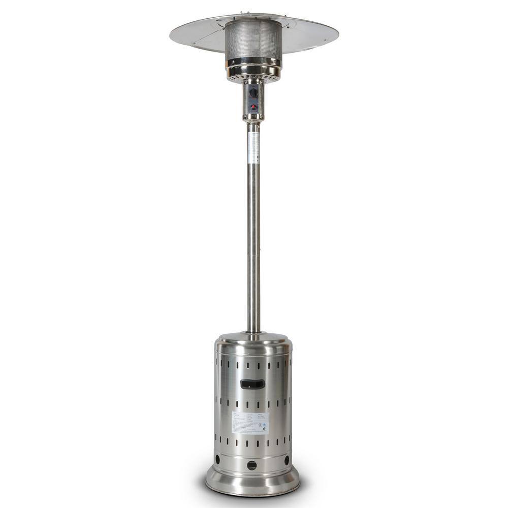 Wildaven 46,000 BTU Stainless Steel Patio Heater with Hollow Pattern on ...