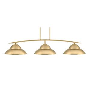 Siena 3-Light New Age Brass Billiard Light with 16 in. Matte Black ...