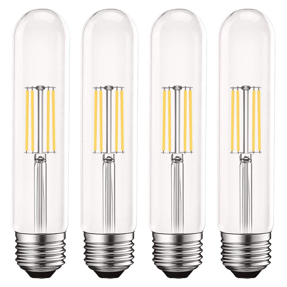 LUXRITE 60-Watt Equivalent T9 Dimmable Edison Tube LED Light Bulbs 5 ...