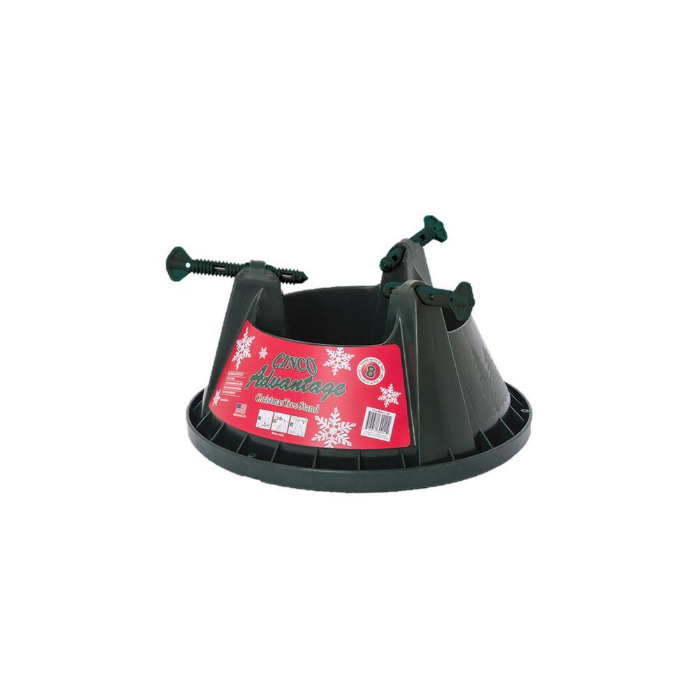 Green Plastic Cinco Advantage Tree Stand for up to 8 ft. Trees 225-TST ...