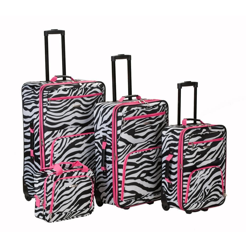 Rockland Beautiful Deluxe Expandable Luggage 4-Piece Softside Luggage ...