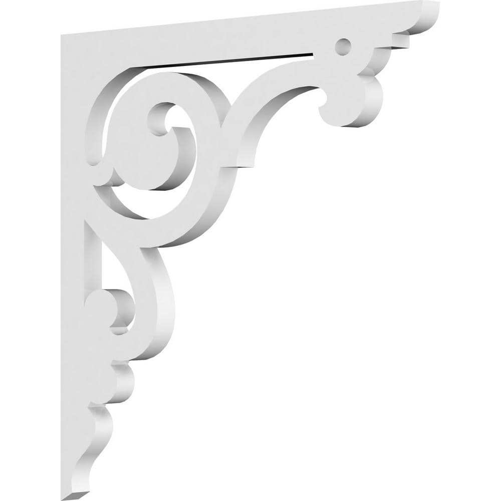 Ekena Millwork 5/8 in. W x 12 in. H x 12 in. D PVC Hurley Bracket ...