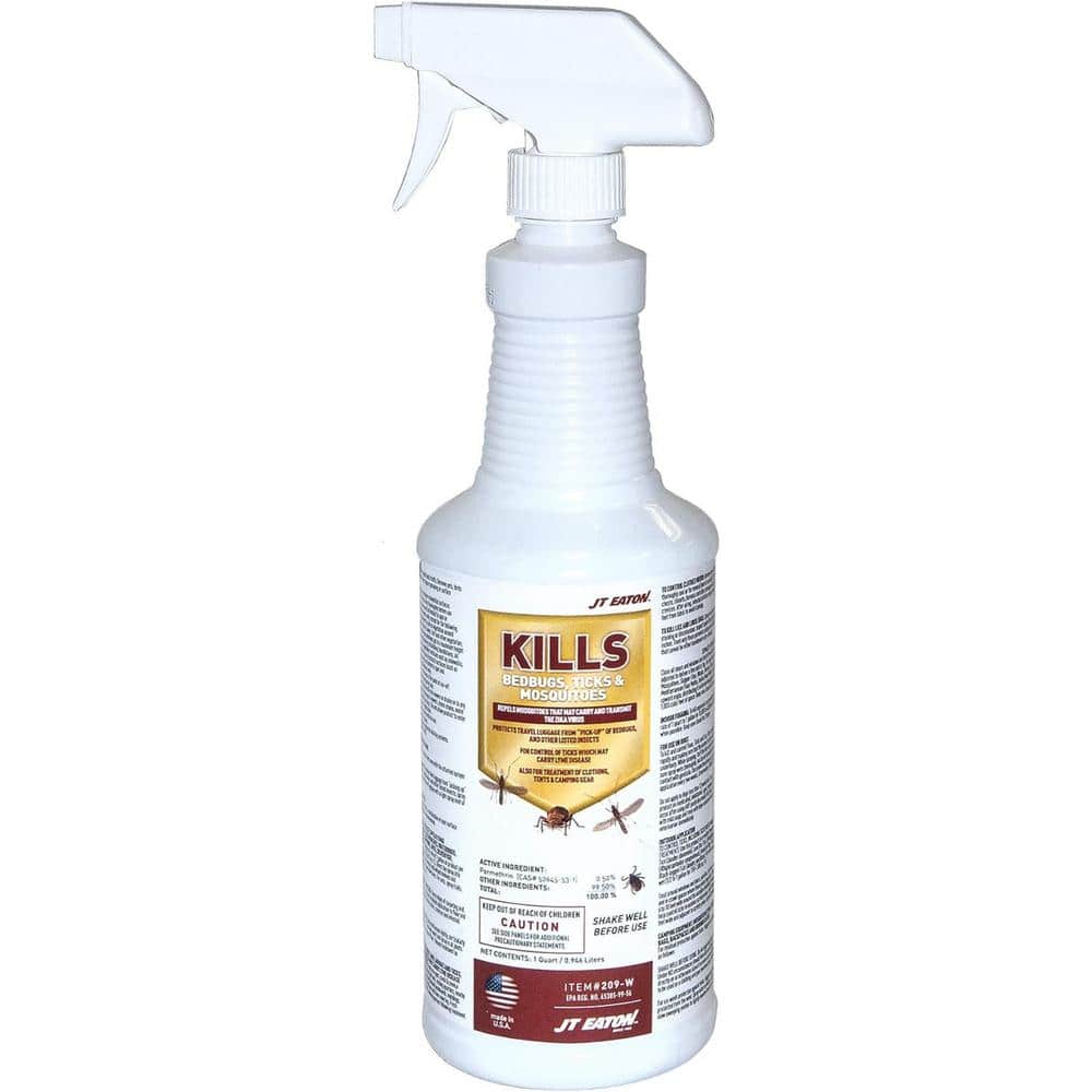 JT Eaton 1 Qt. Water Base Spray Kills Bedbugs Ticks and Mosquitoes 209 ...