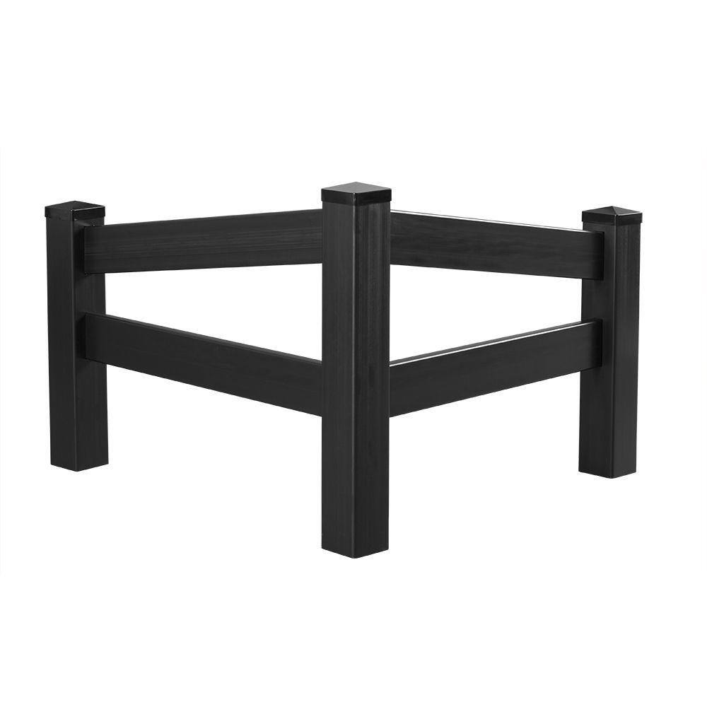 Have a question about Veranda 4 ft. H x 4 ft. W Black Vinyl Angled ...