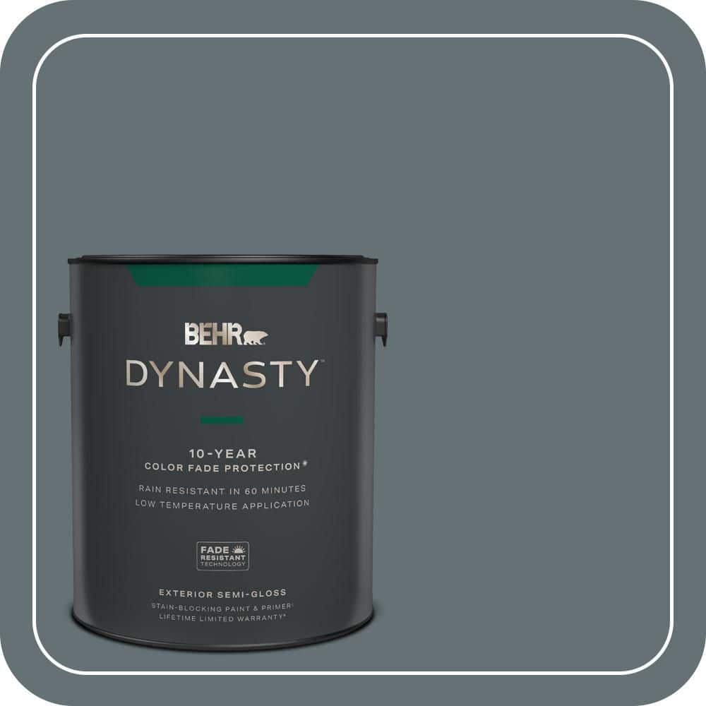 BEHR DYNASTY 1 gal. #740F-5 Myth Semi-Gloss Exterior Stain-Blocking ...