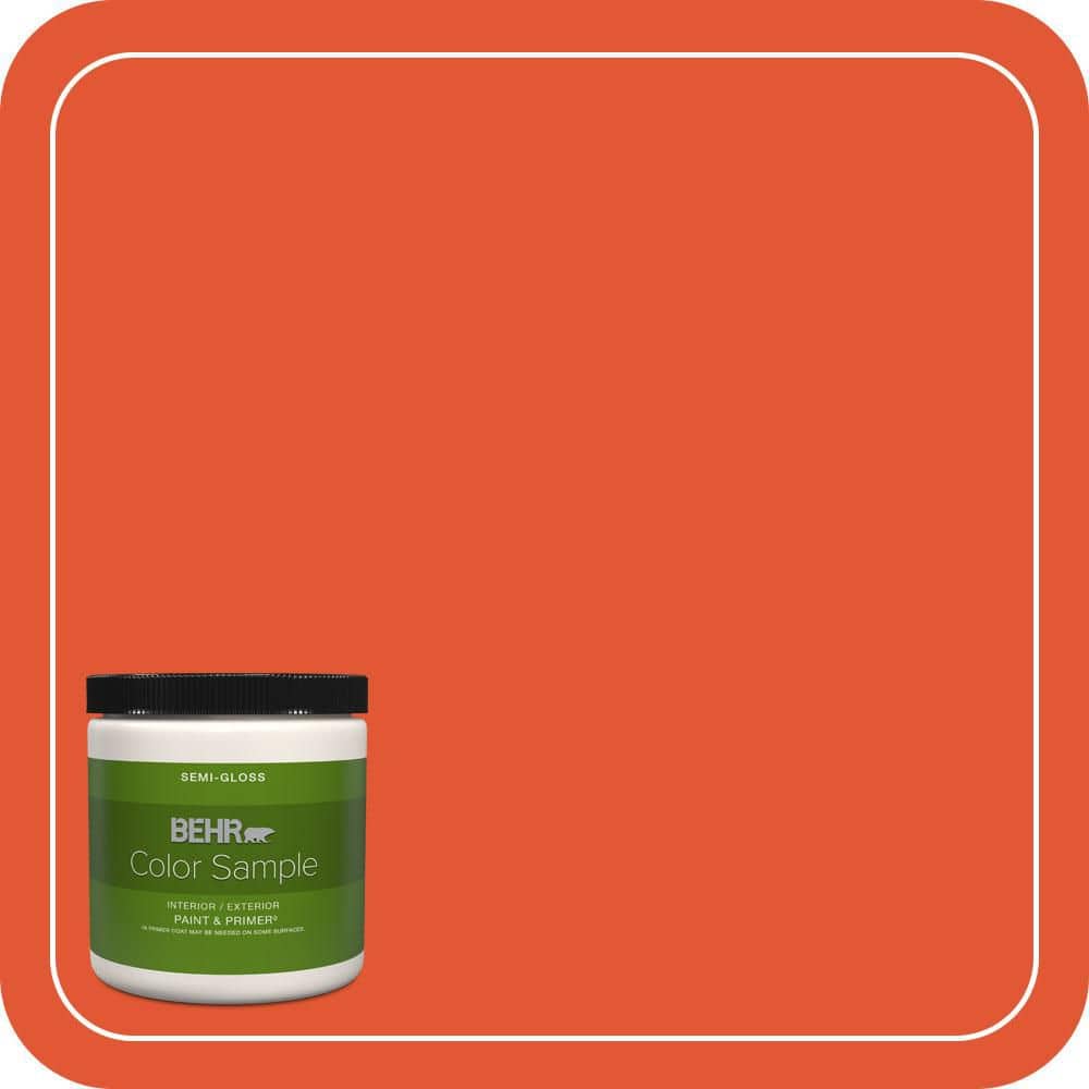 BEHR PREMIUM PLUS 8 oz. #S-G-210 Volcanic Blast Semi-Gloss Interior ...