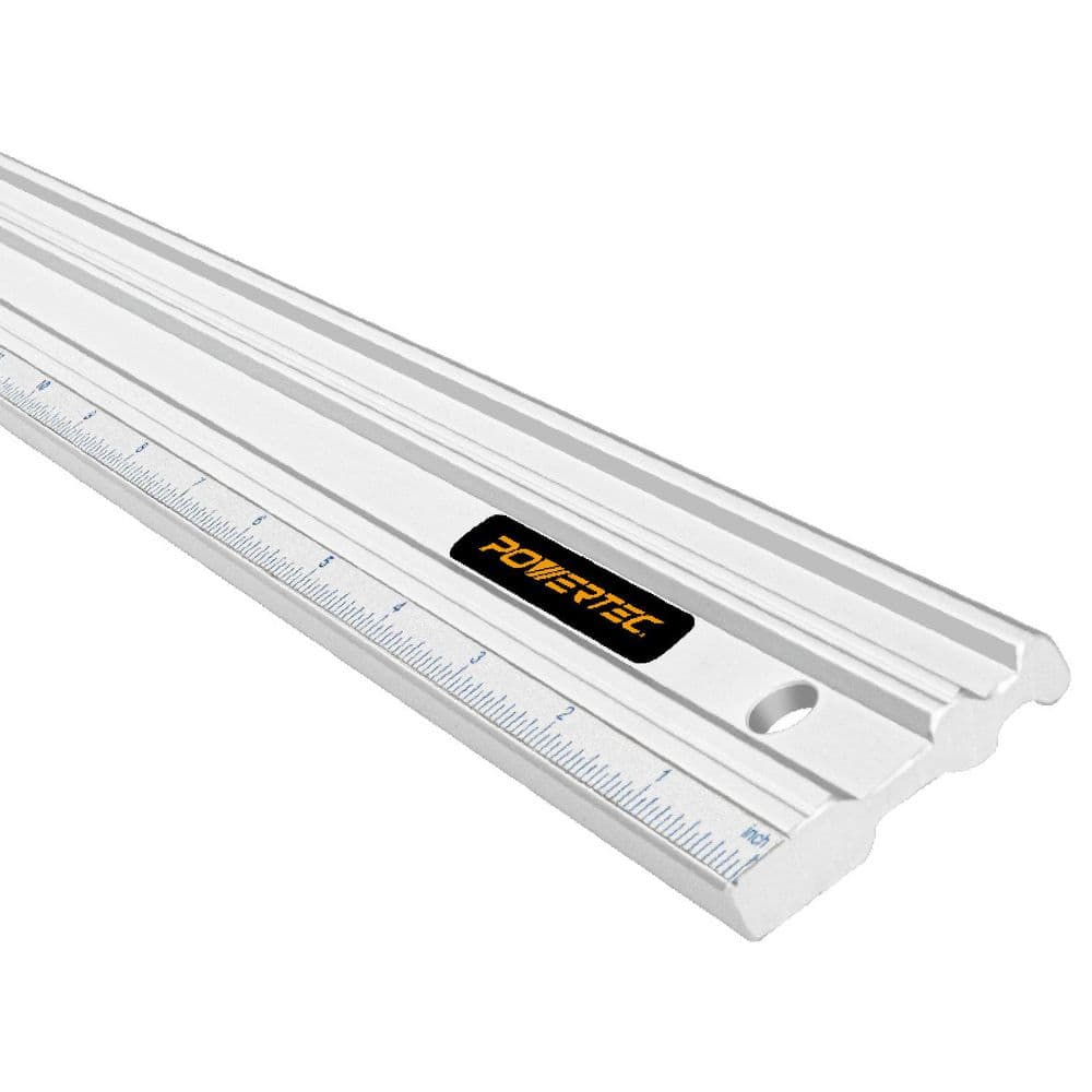 ‎POWERTEC 24 in. Anodized Aluminum Straight Edge Ruler Etched in Both ...