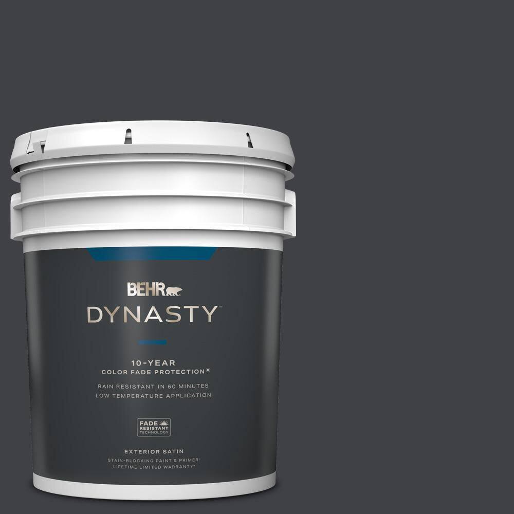 BEHR DYNASTY 5 gal. #750F-7 Deep Space Satin Enamel Exterior Stain ...