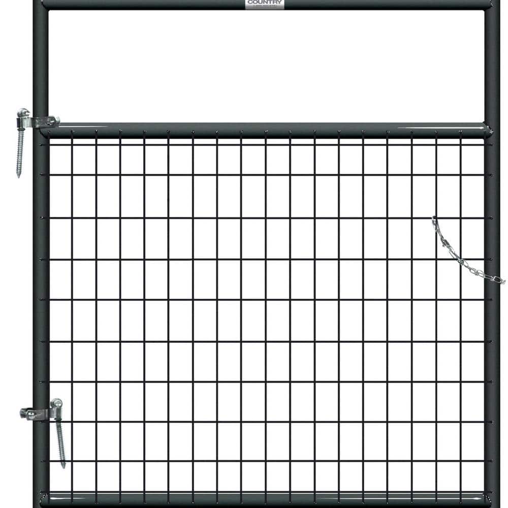 Ranch Master 48 in. x 50 in. Painted Gray Tube Gate 40132047 - The Home ...