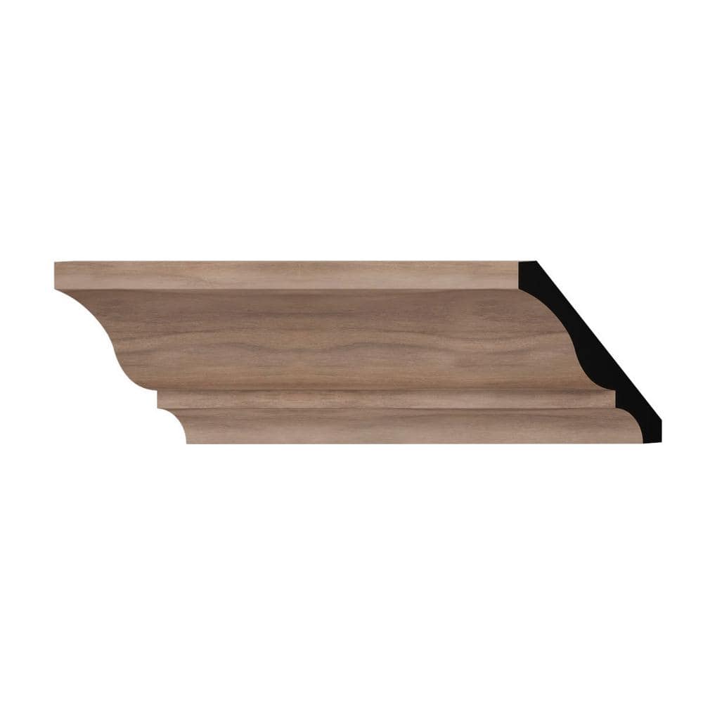 Ekena Millwork WM48 2.63 in. D x 3.34 in. W x 6 in. L Wood (Walnut) Crown Moulding Sample SAMPLE ...