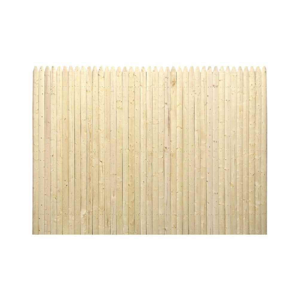 Barrette 6 ft. x 8 ft. Privacy French Gothic Flat Wood Fence Panel ...