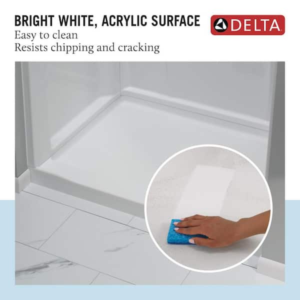 Delta Classic 500 36 in. L x 36 in. W x 72 in. H 4-Piece Alcove Shower ...