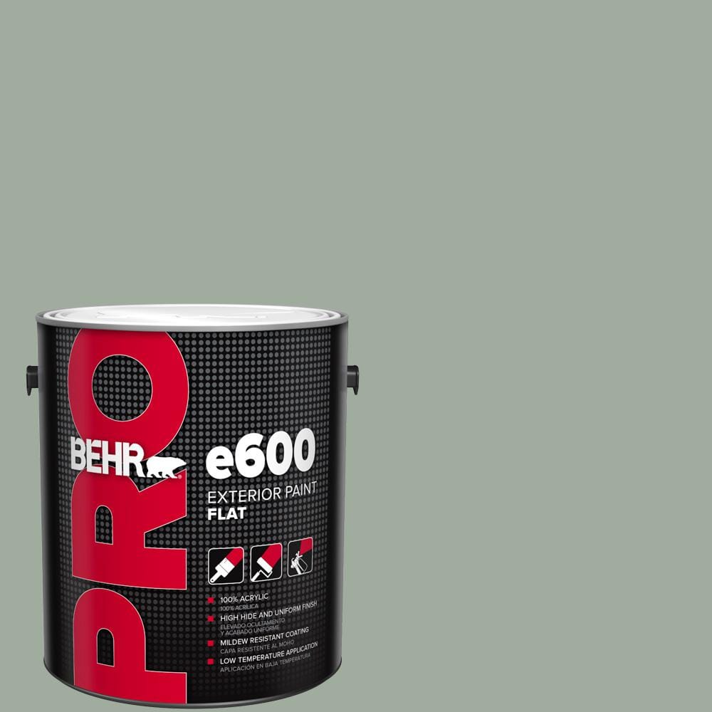 BEHR PRO 1 gal. #PPU11-15 Green Balsam Flat Exterior Paint PR61001 ...