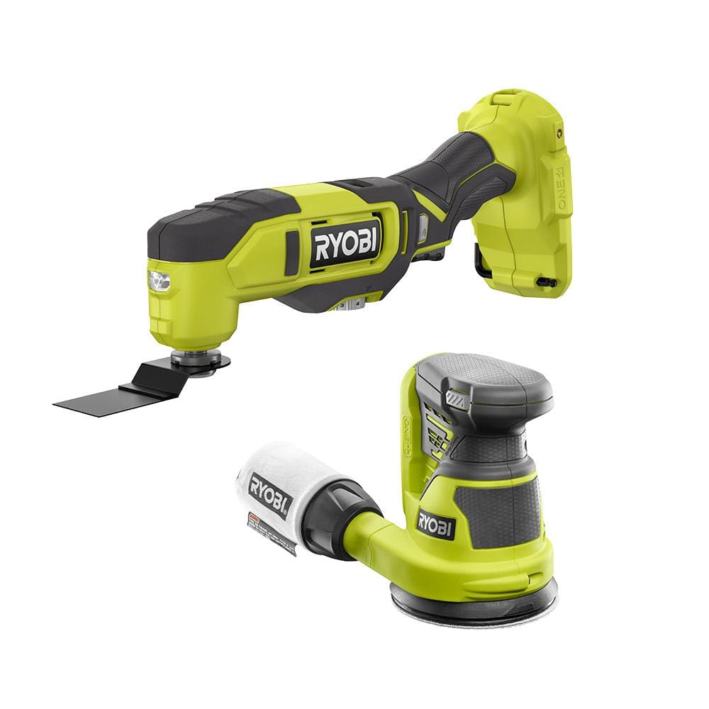 RYOBI ONE+ 18V Cordless 2-Tool Combo Kit with Multi-Tool and 5 in ...