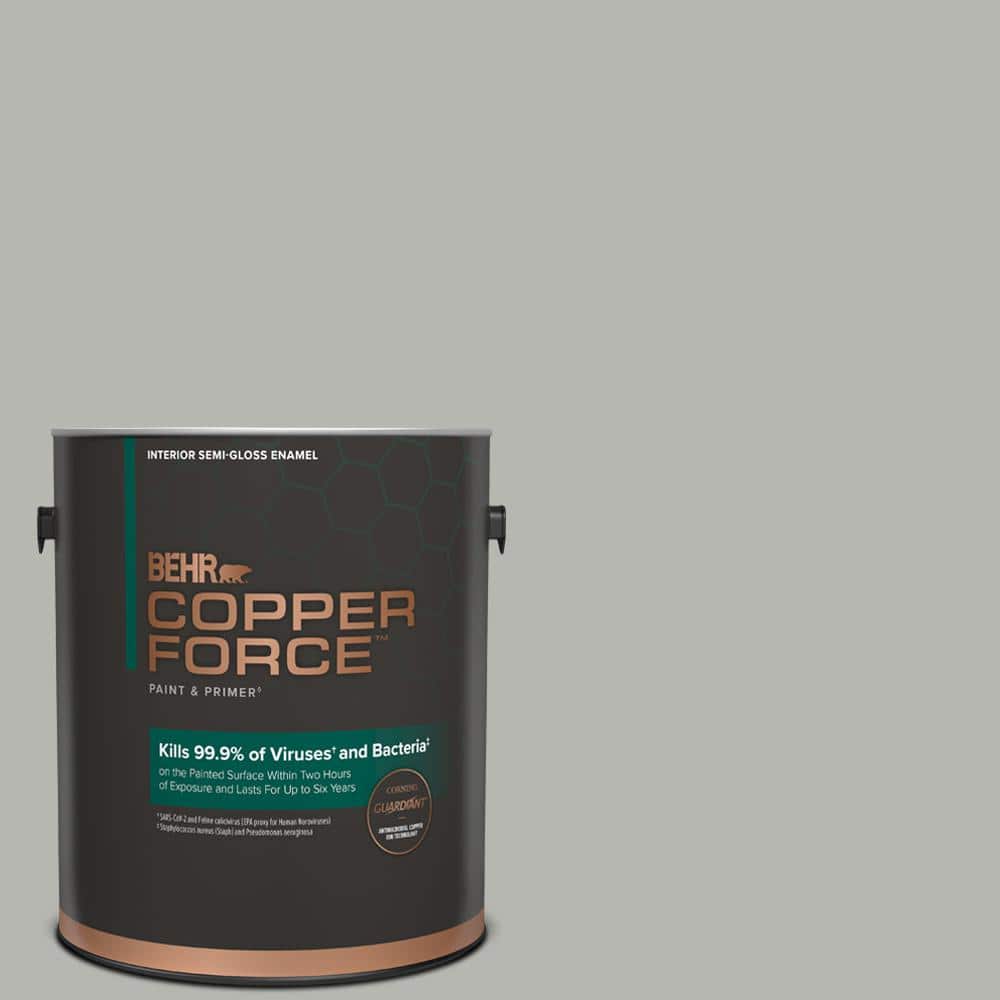 COPPER FORCE 1 gal. #HDC-MD-26 Sonic Silver Semi-Gloss Enamel Virucidal ...