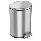 StyleWell 8 Gal. Stainless Steel Round Step-On Trash Can STY-SOT-30-1 ...