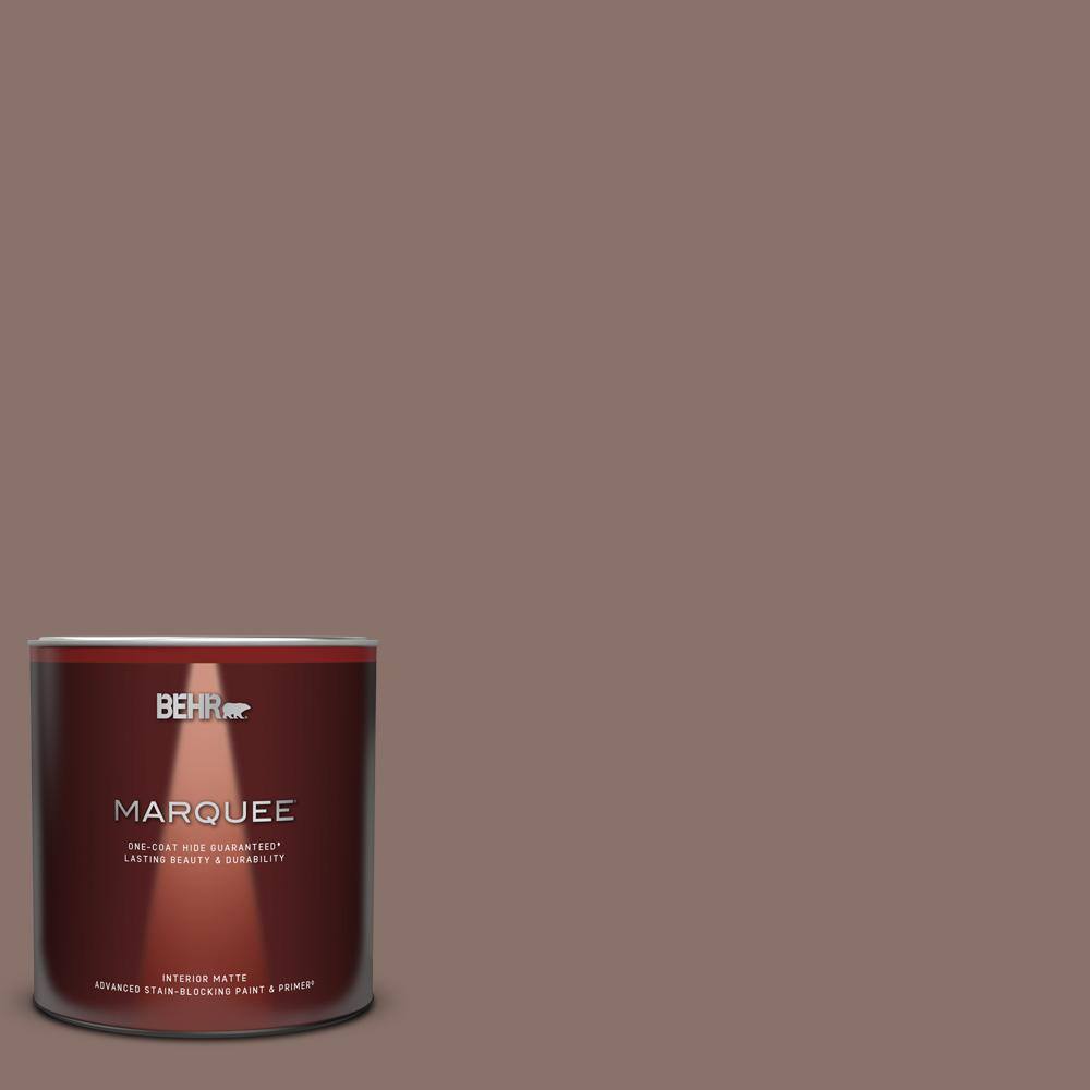 BEHR MARQUEE 1 Qt. #MQ1-56 Elkhound One-Coat Hide Matte Interior Paint ... BEHR MARQUEE 1 Qt. #MQ1-56 Elkhound One-Coat Hide Matte Interior Paint ...