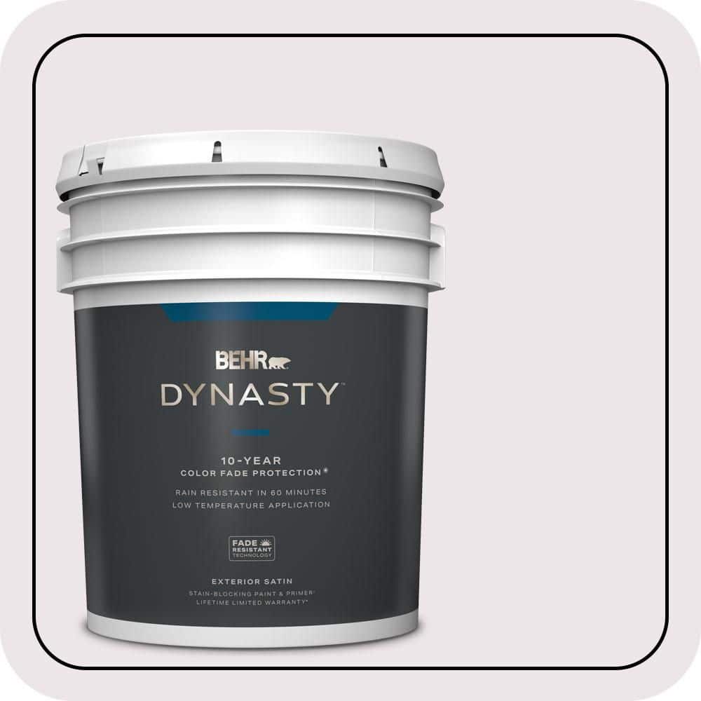 BEHR DYNASTY 5 gal. #670C-1 November Pink Satin Enamel Exterior Stain ...