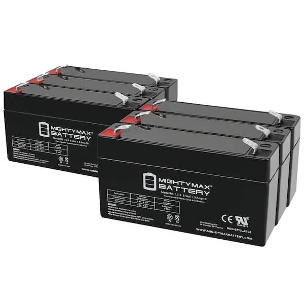 MIGHTY MAX BATTERY 6-Volt 1. 3Ah SLA Replacement Battery Compatible ...