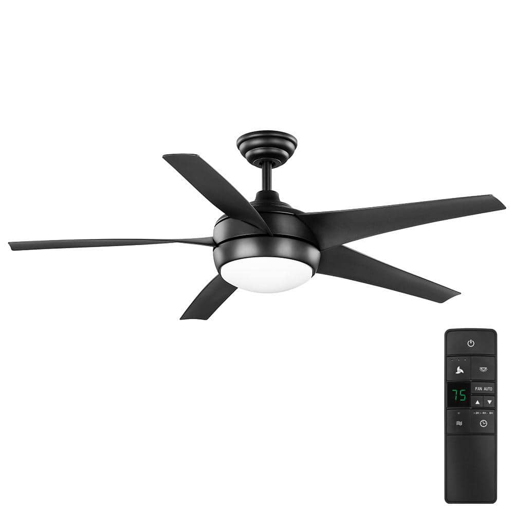 Home Decorators Collection Windward IV 52 in. Indoor LED Matte Black ...