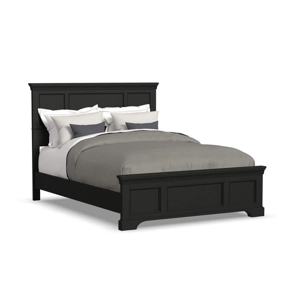 HOMESTYLES Bedford Black Queen Bed Frame 5531-500 - The Home Depot