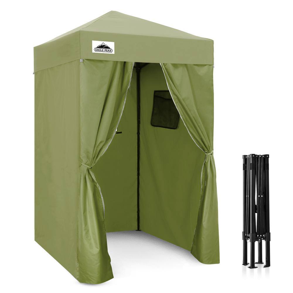 EAGLE PEAK 4 ft. x 4 ft. Pop Up Privacy Tent Foldable Outdoor Portable ...
